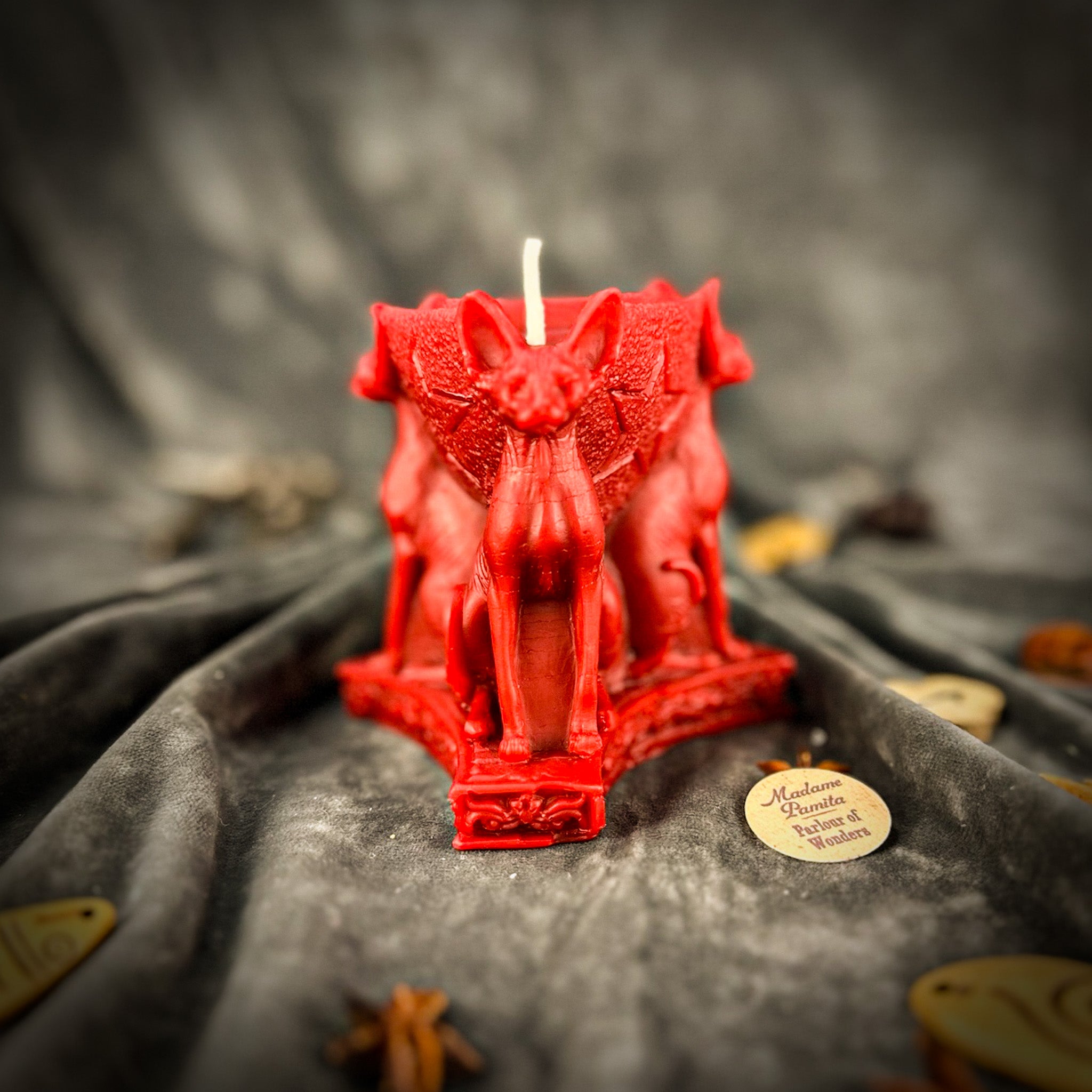 Beeswax Bastet Triple Protection Spell Candle - Parlour of Wonders