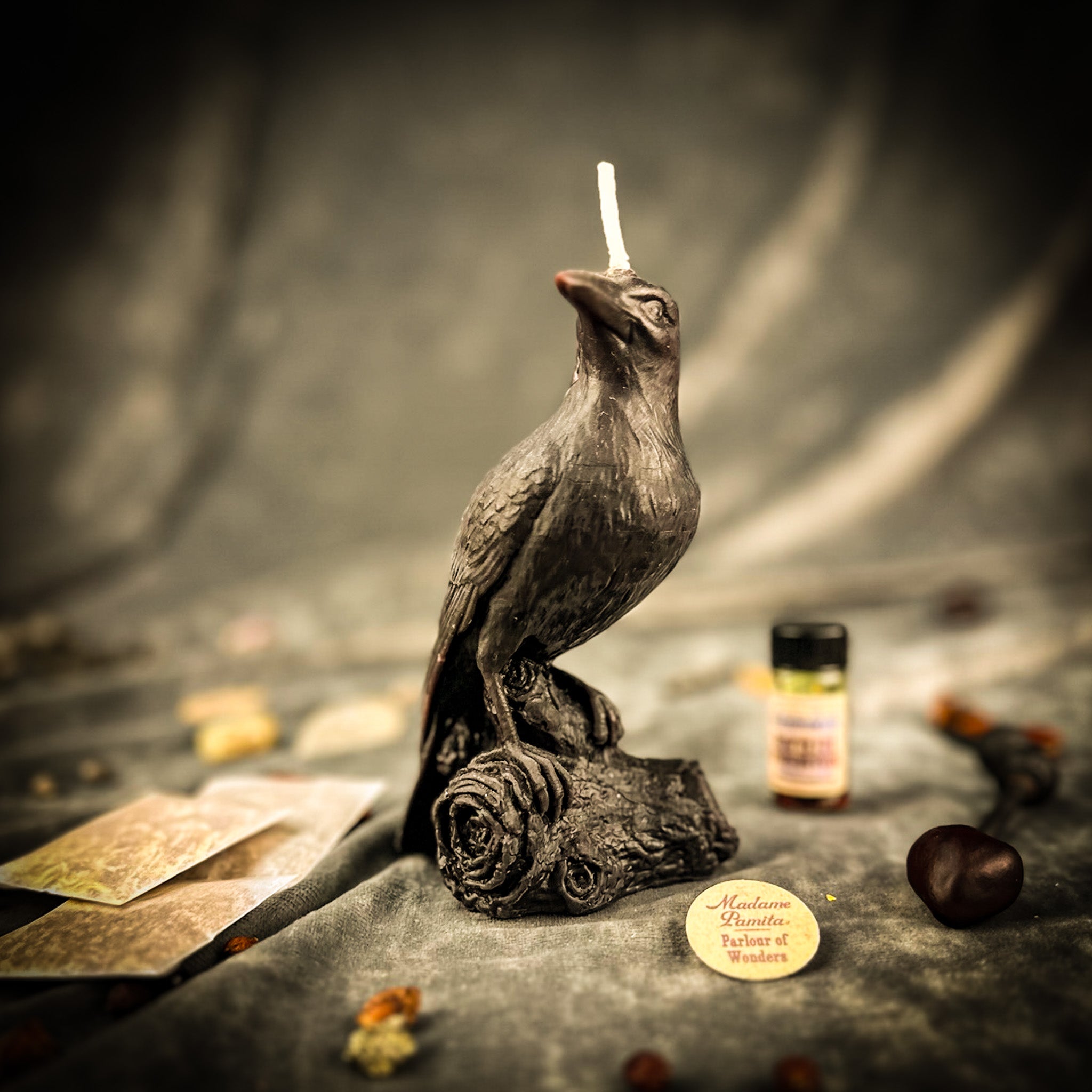 Raven Magic Candle Spell Kit - Intelligence & Spirit World Connection ...